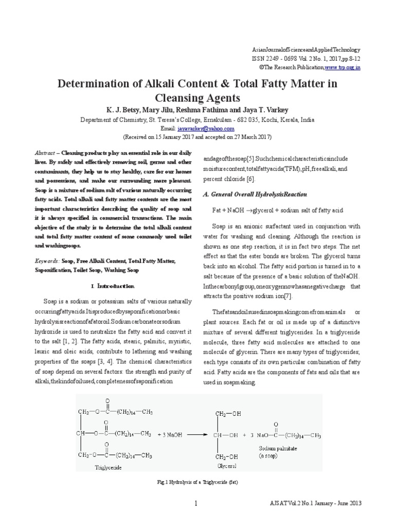 TFM | PDF | Soap | Sodium Hydroxide