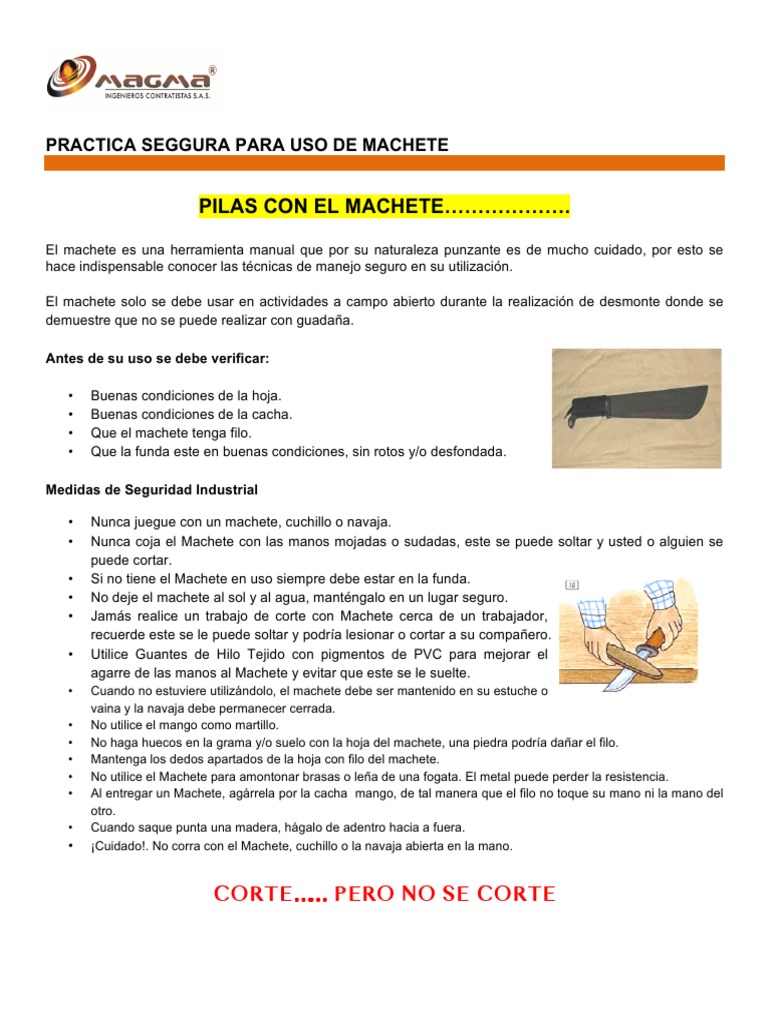 Uso Seguro de Machetes | PDF