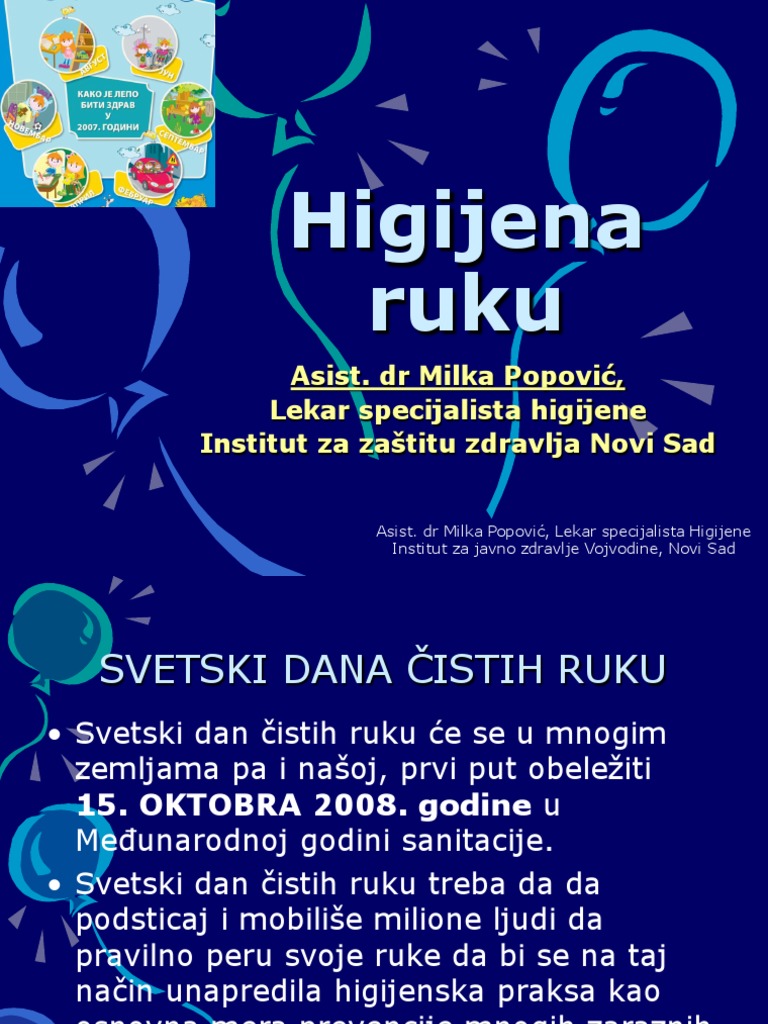 Prezentacija Higijena Ruku | PDF