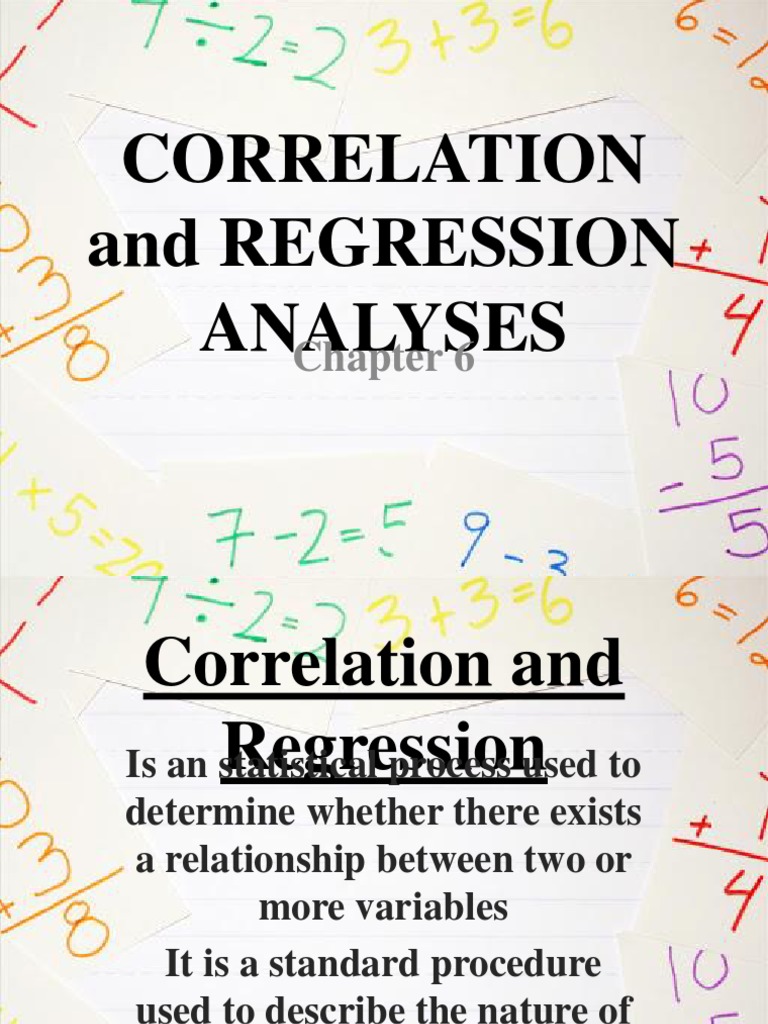 CORRELATION and REGRESSION ANALYSES | Download Free PDF | Correlation And Dependence ...