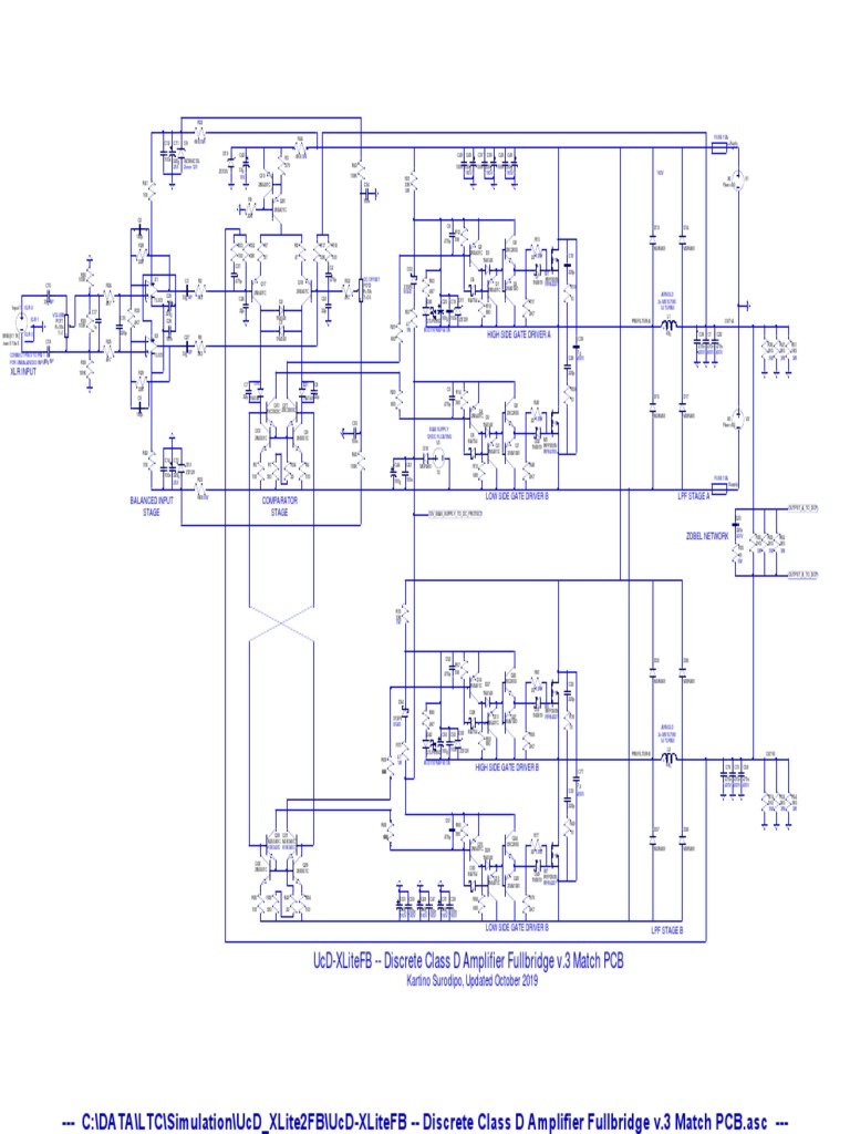 UcD-XLiteFB Ver.3a - PCB and Schematic Discrete Class D Amplifier | PDF