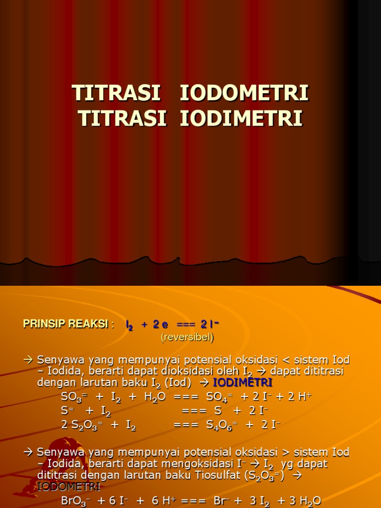 Titrasi Iodometri | PDF