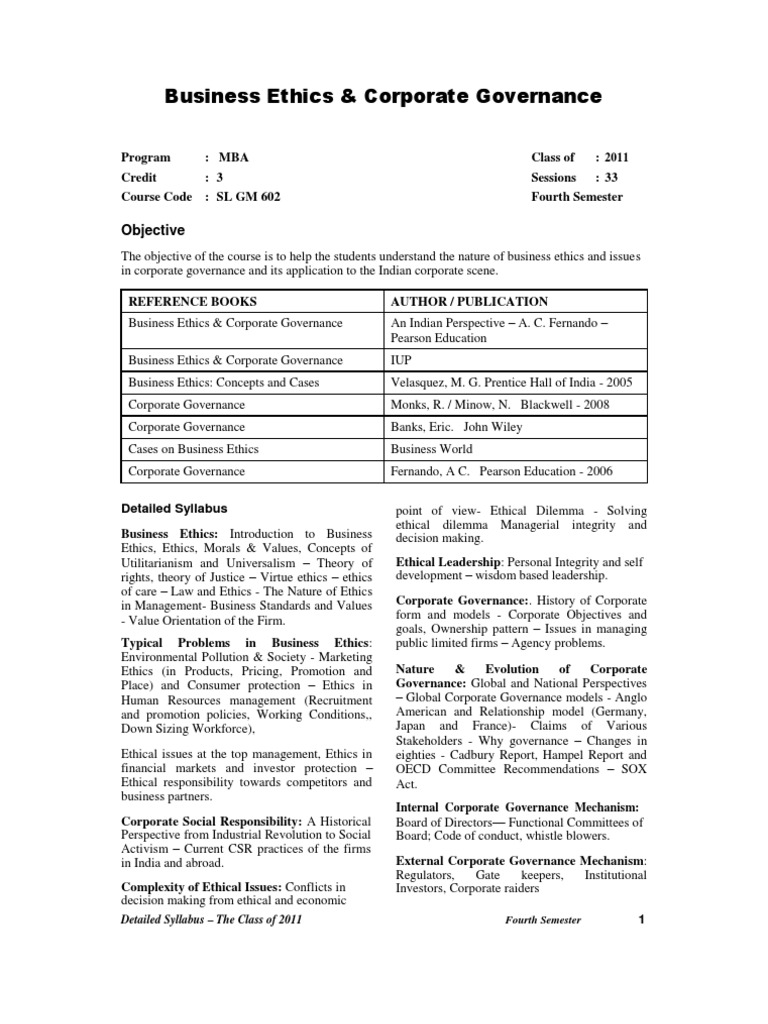 BECG | PDF | Corporate Governance | Business Ethics