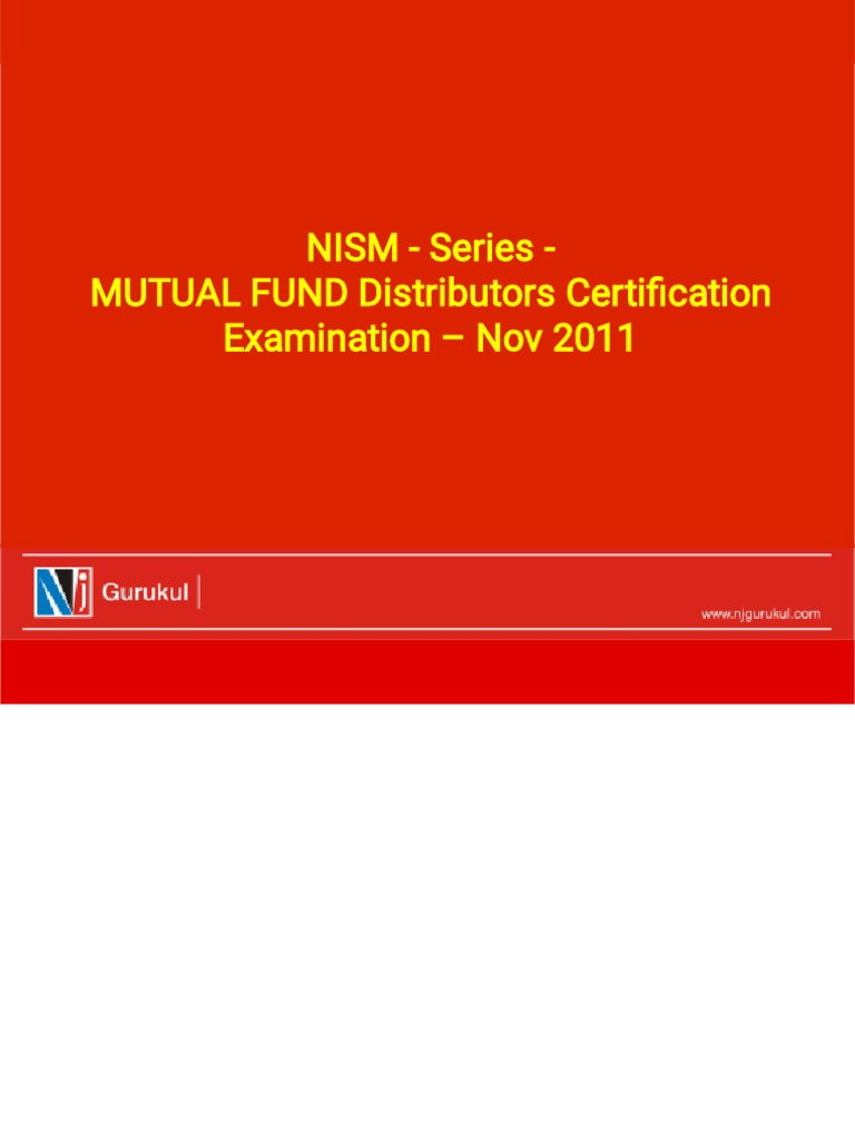 NISM - VA - by NJ Gurukul PDF | PDF