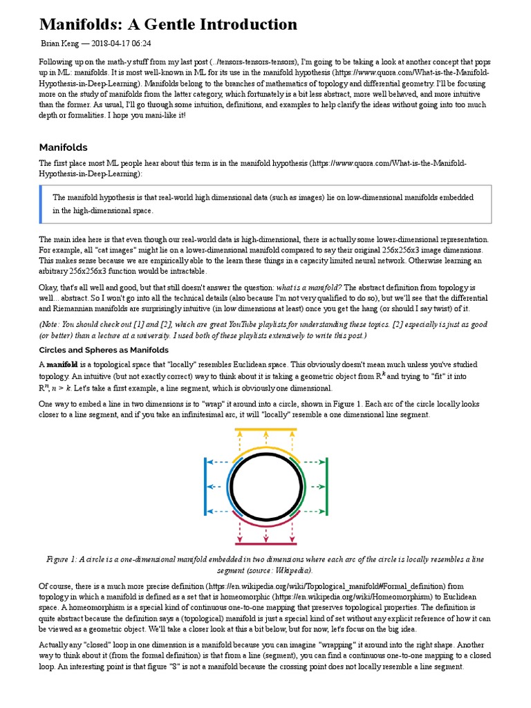 Manifolds | PDF | Differentiable Manifold | Manifold