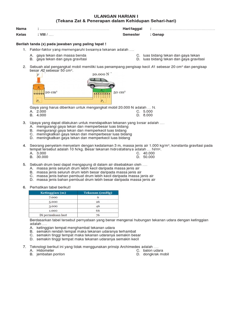 UH 1 (Tekanan) | PDF