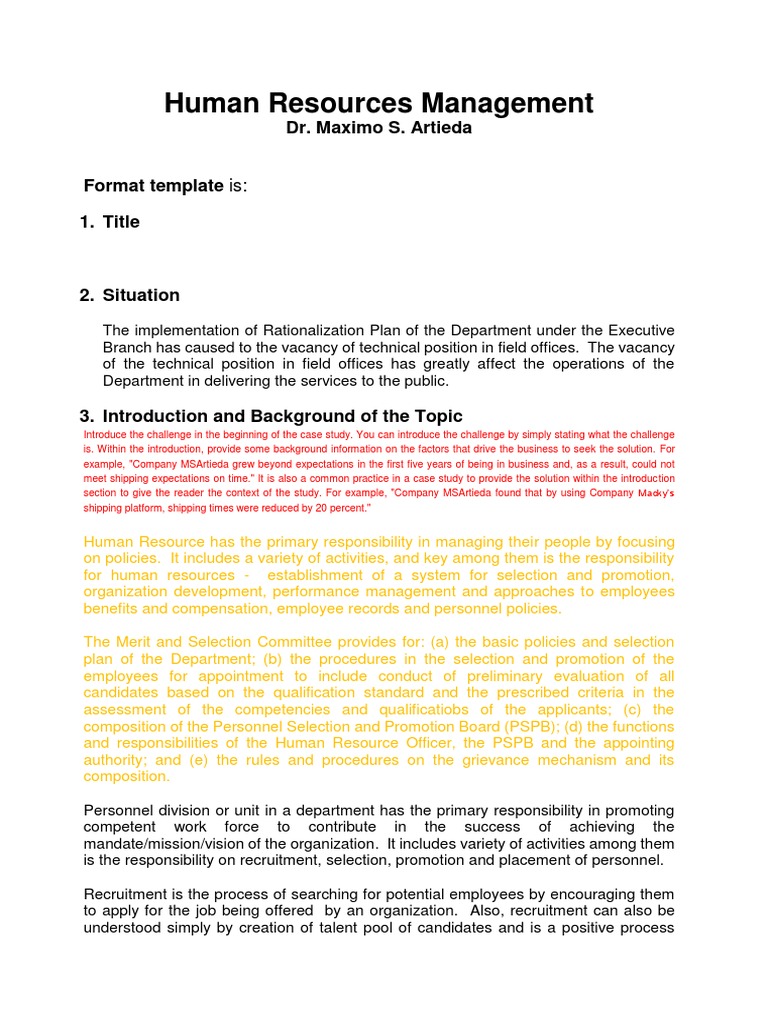 Case Study RATPLAN | PDF | Recruitment | Human Resources