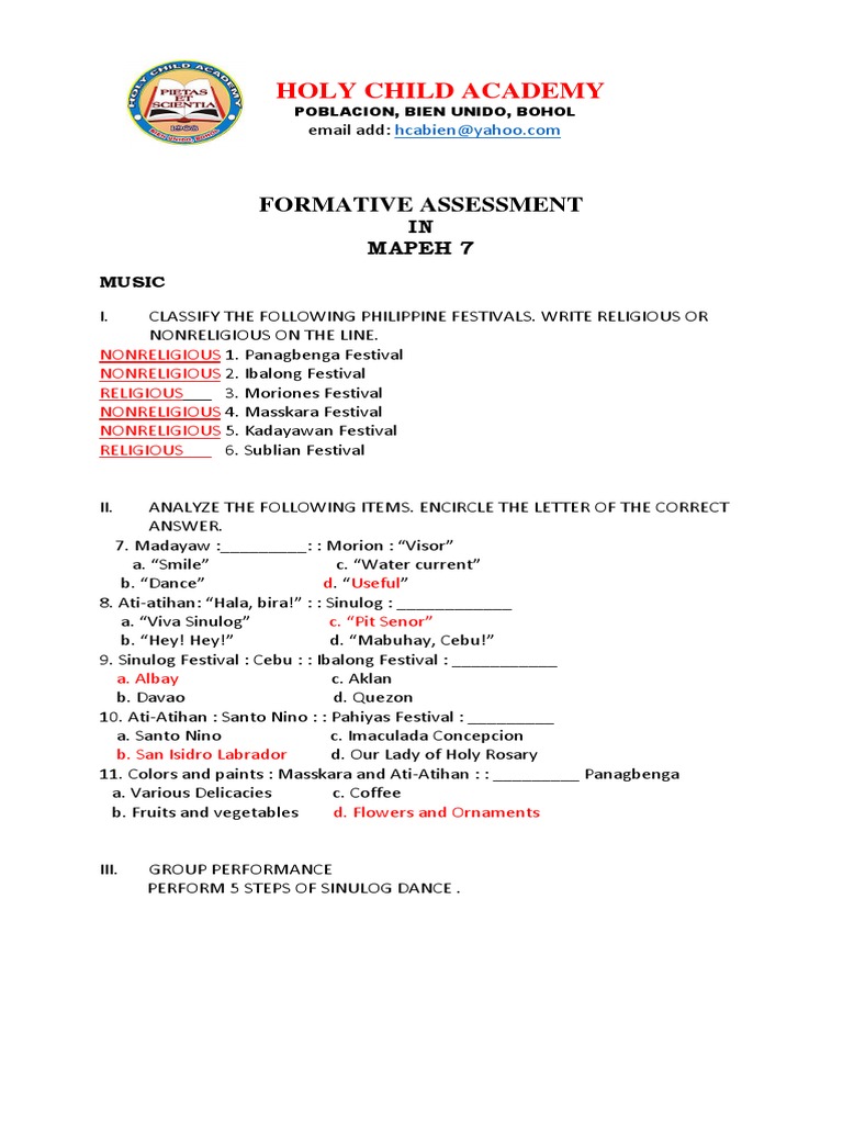 Formative Assessment 7 | PDF