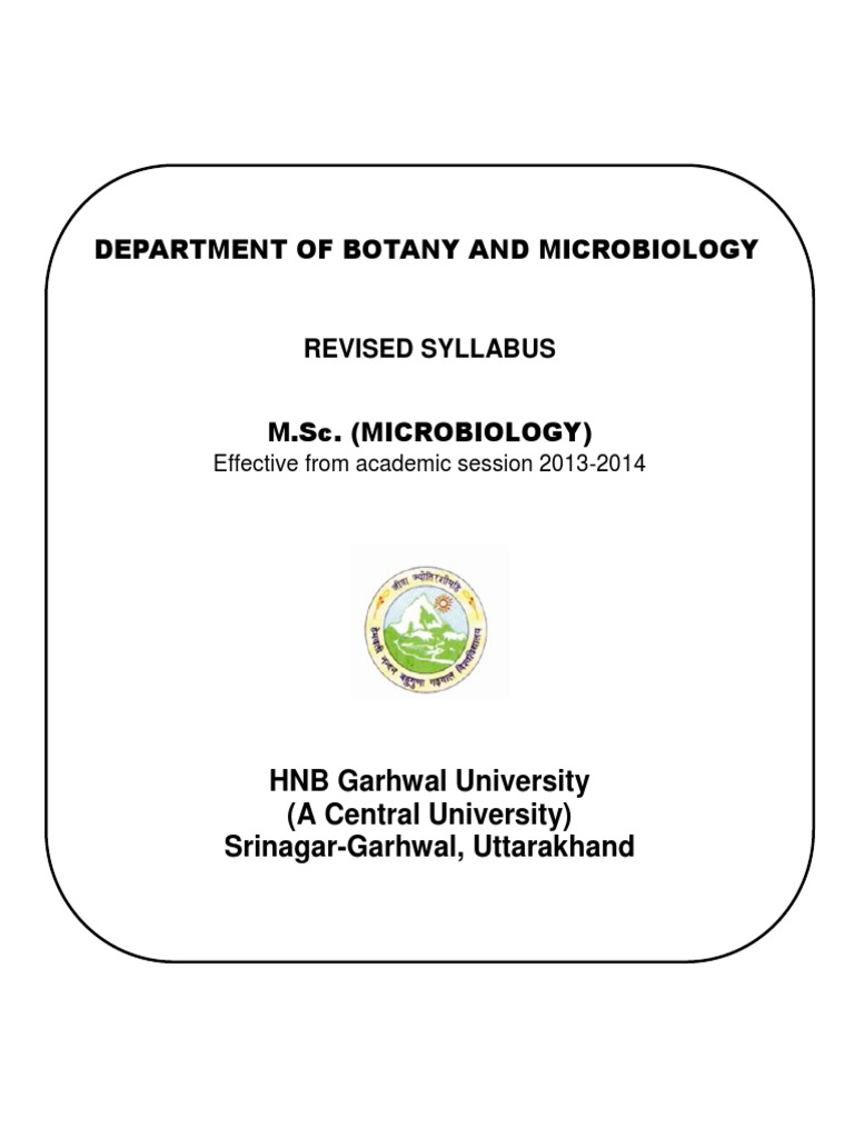 M.Sc.-Microbiology Syllabus HNB | PDF | Dna Repair | Molecular Cloning