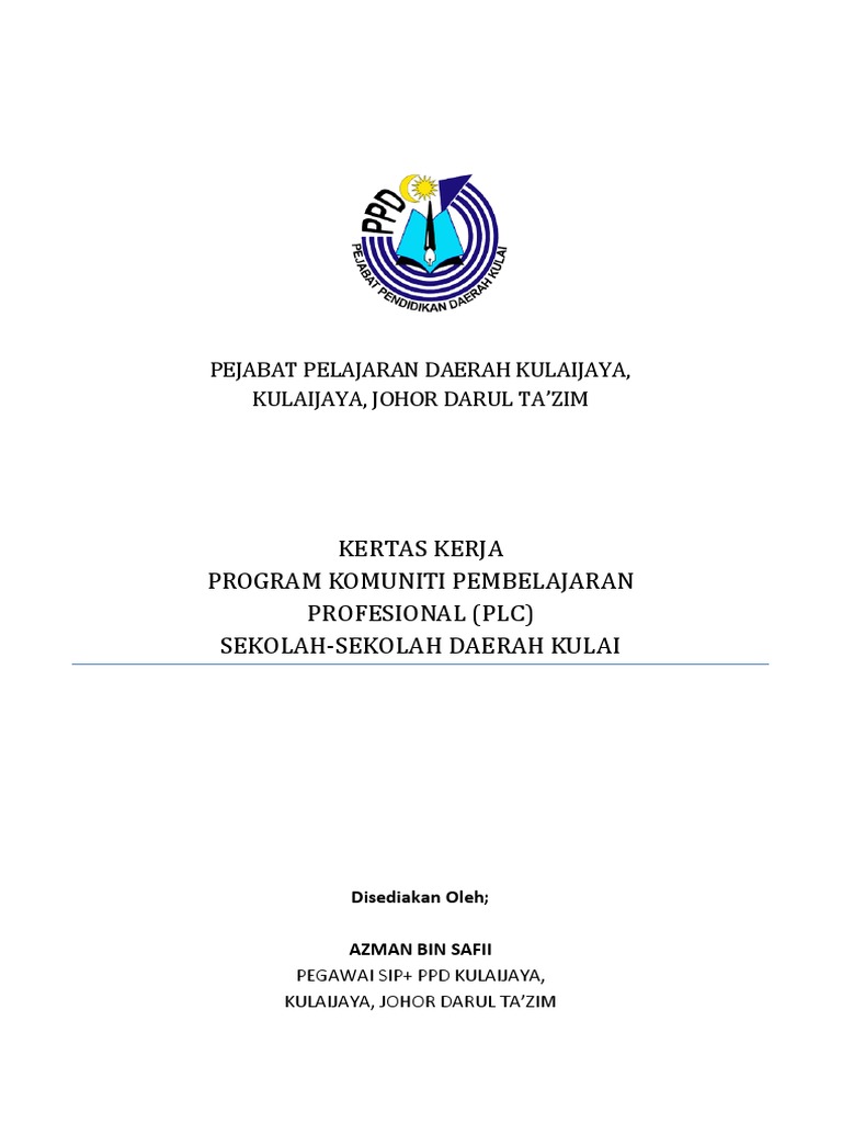 Kertas Kerja Program PLC Pengetua Dan Guru Besar | PDF