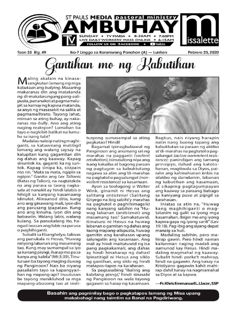 Sambuhay 02232020 | PDF