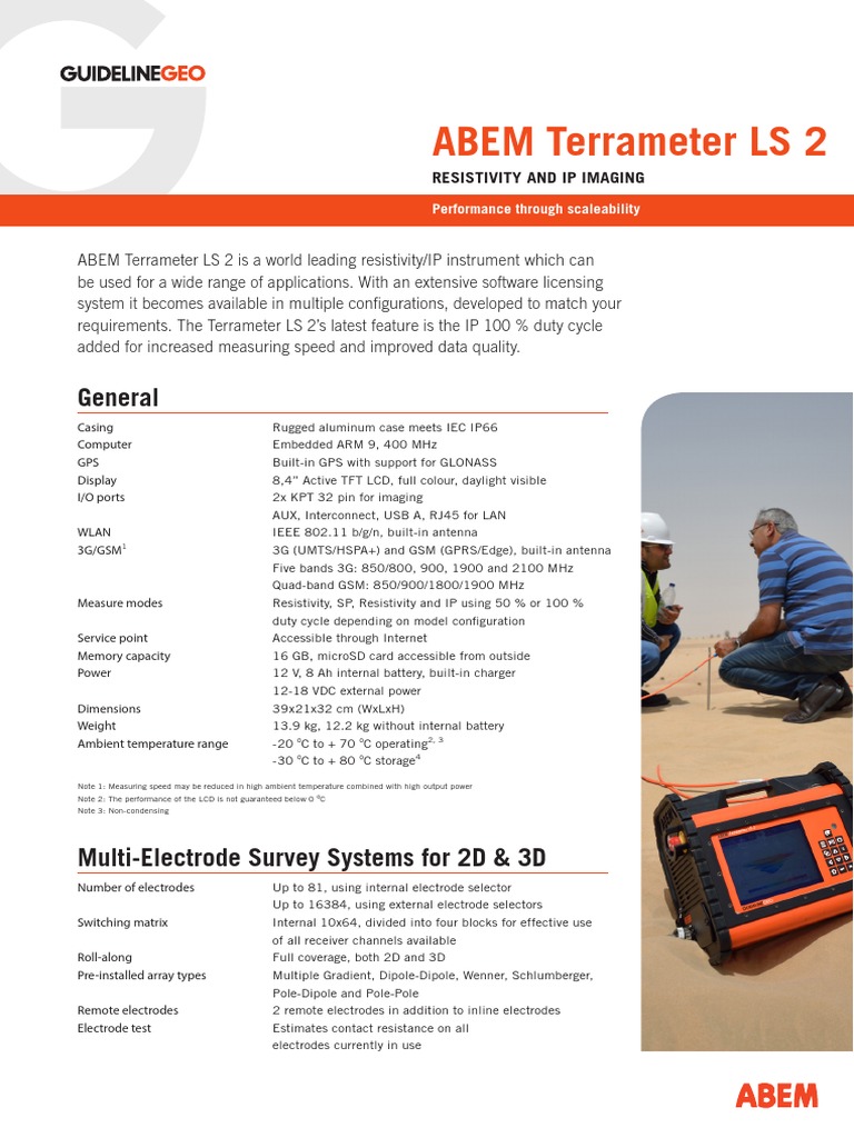 ABEM Terrameter LS 2 - TechSpec - FINAL PDF | PDF | Technology ...
