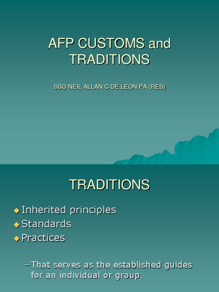AFP Military Customs and Traditions | PDF