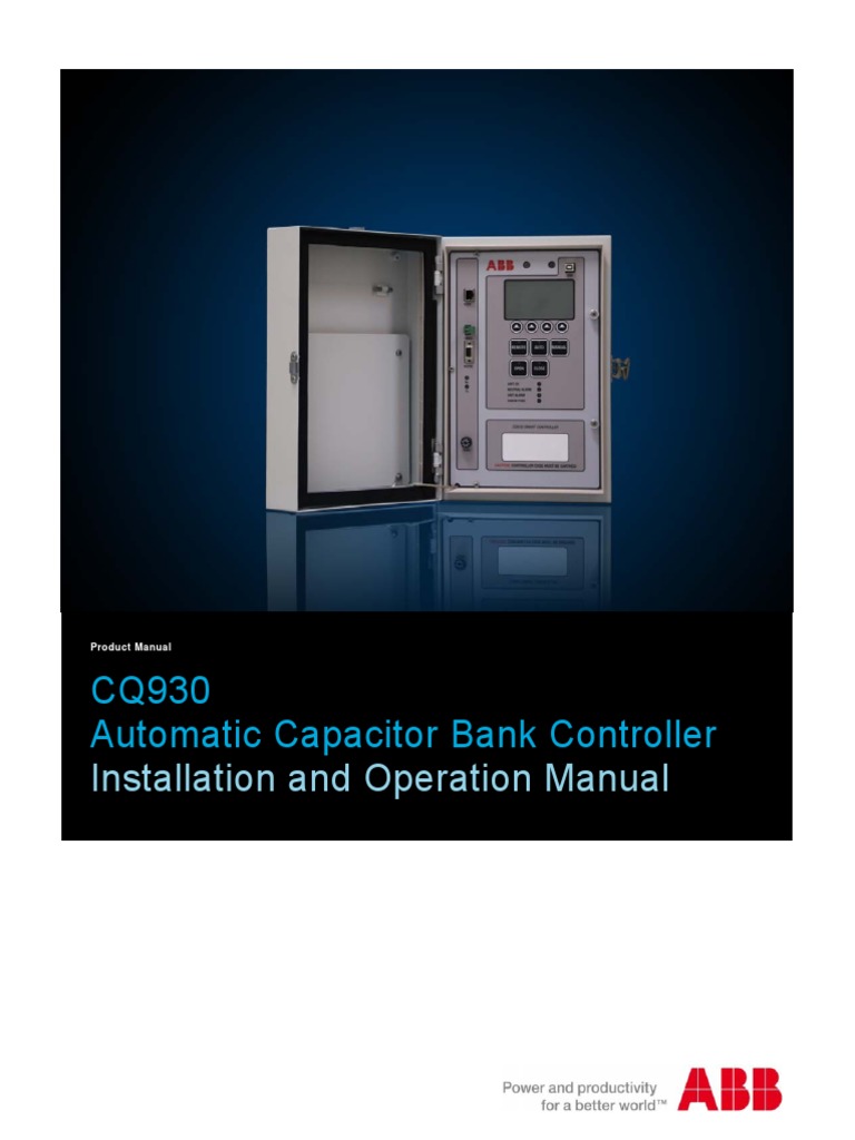CQ930 Capacitor Controller Manual (Rev 1.32) - 180915 PDF | PDF
