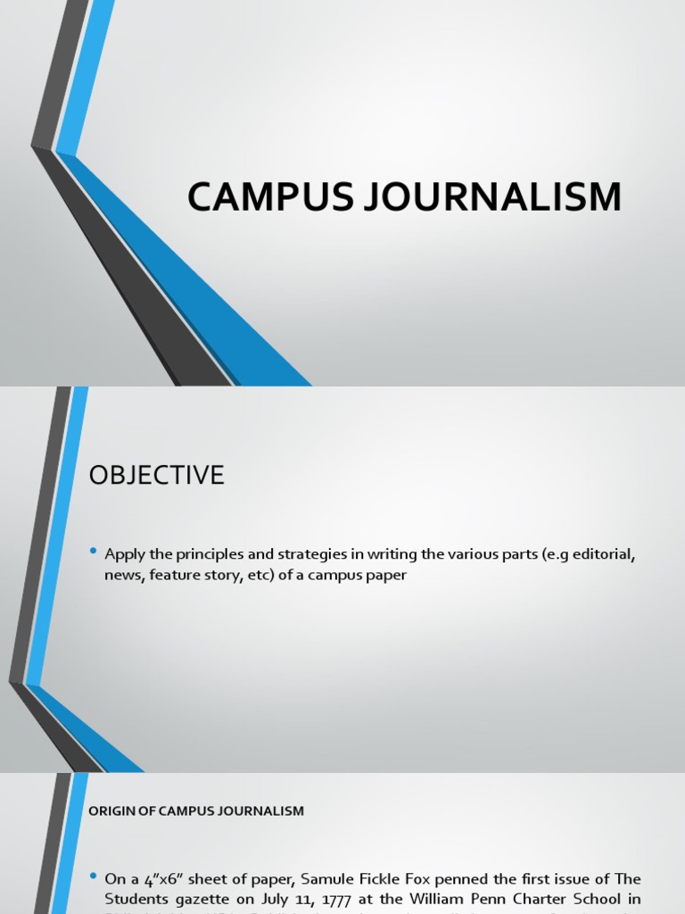 Principles of Campus Journalism | PDF | General Fiction