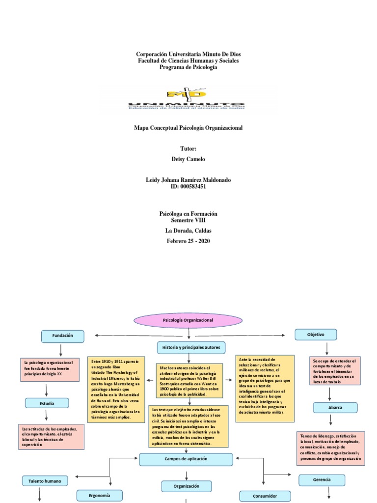 Mapa Conceptual Psicologia Organizacional | PDF