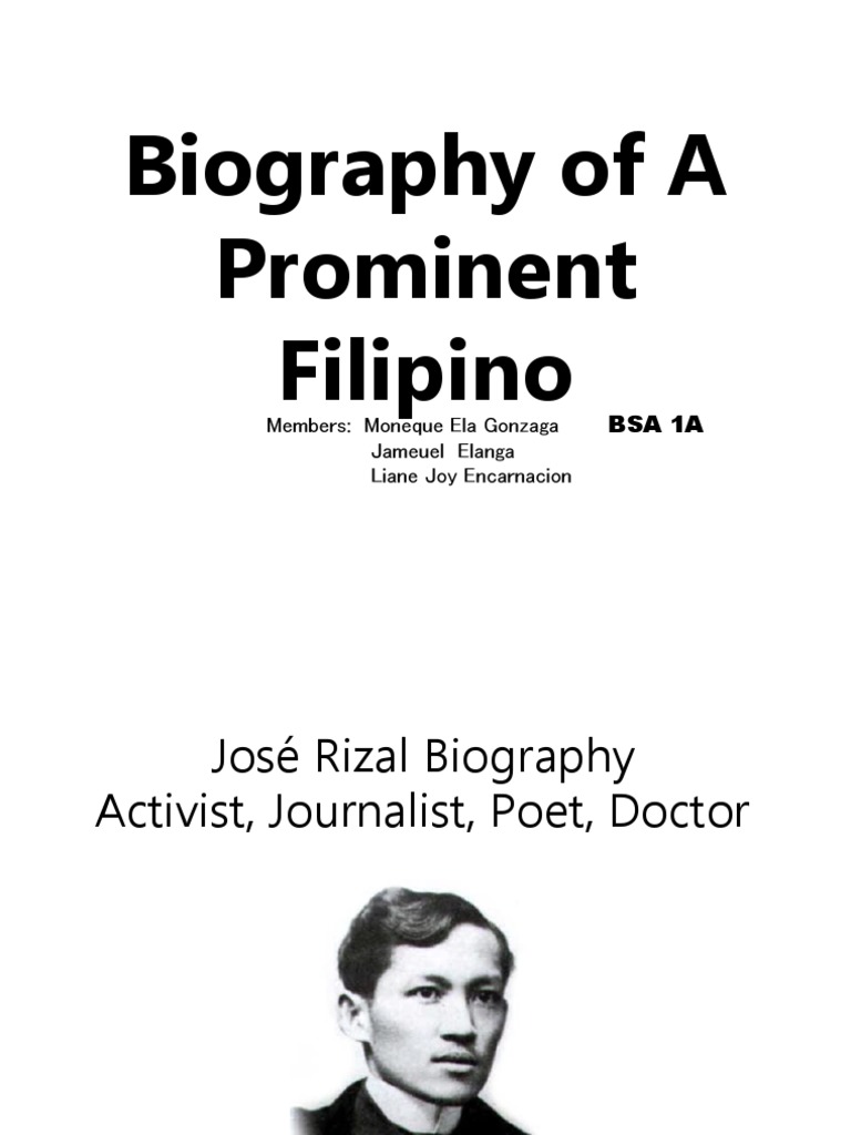 Biography of A Prominent Filipino | PDF | Social Science