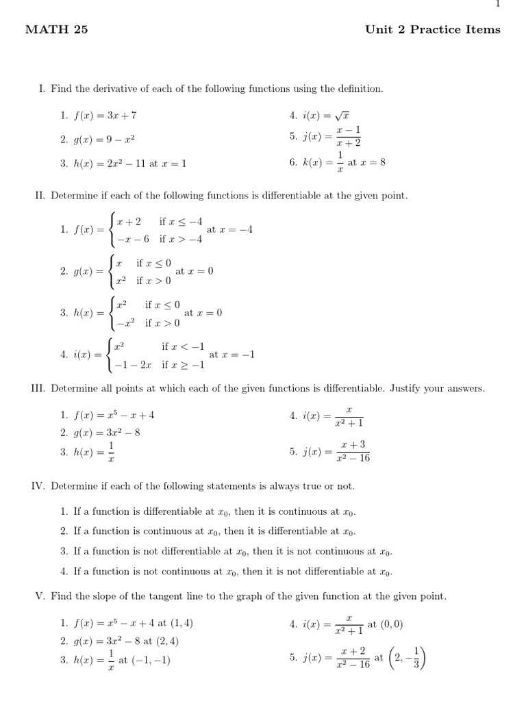 Unit 2 Practice Items | PDF