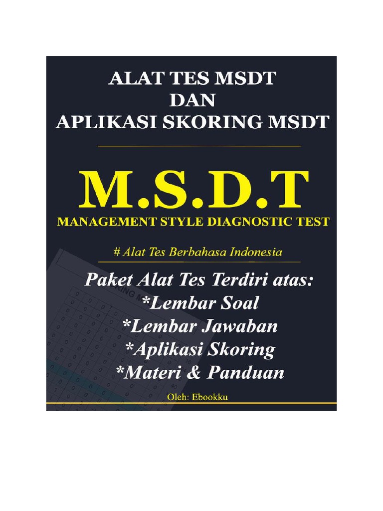 Psikotes MSDT Lengkap Dengan Skoring MSDT | PDF