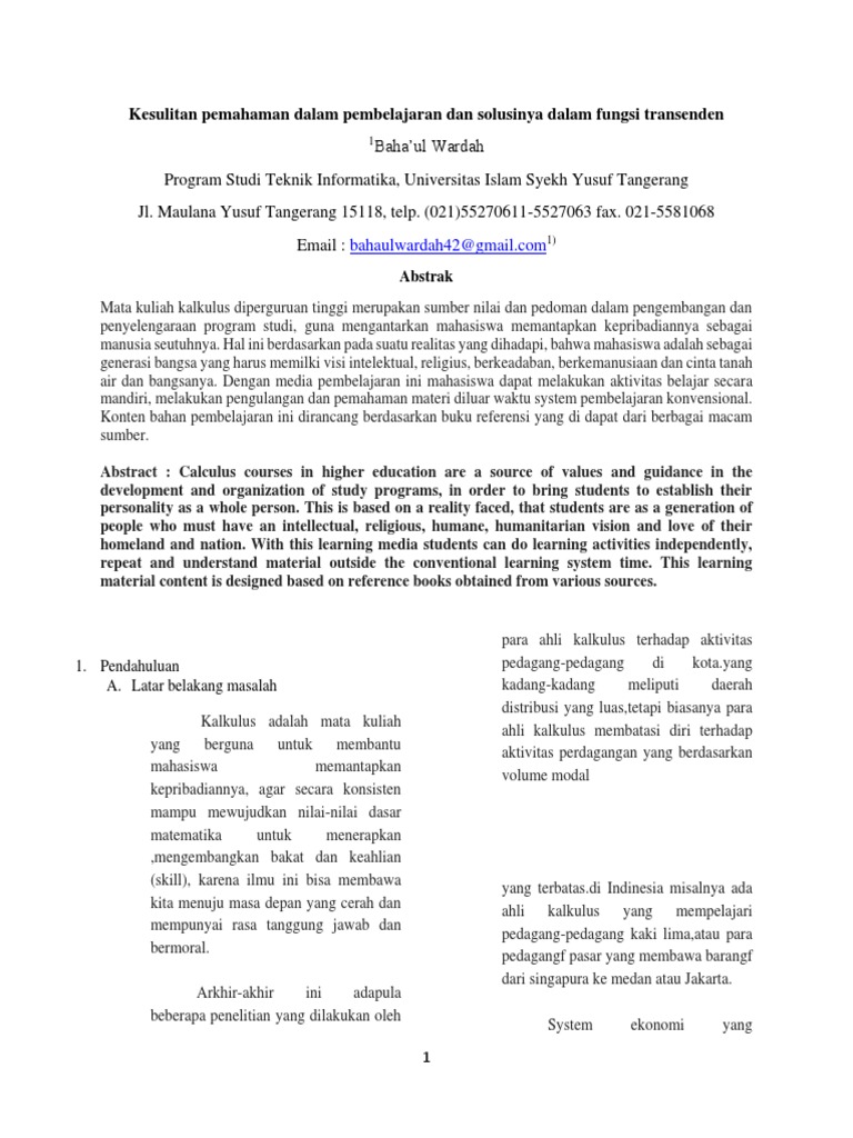 Fungsi Transenden | PDF