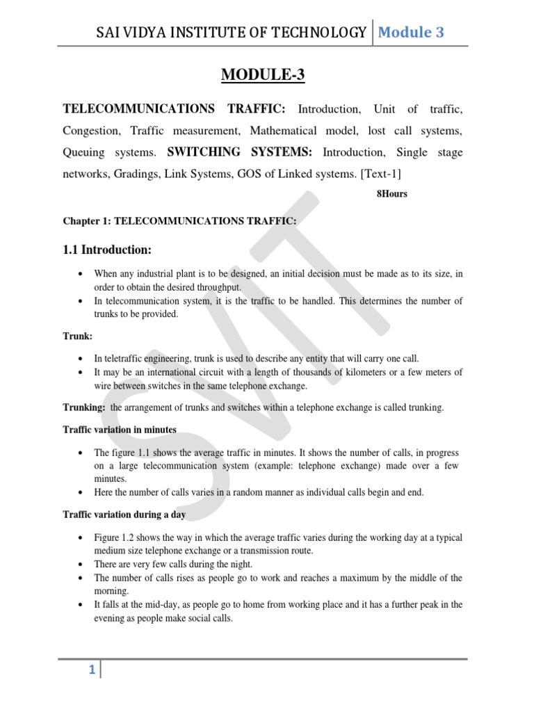 Module - 3 - Digital Switching System | PDF