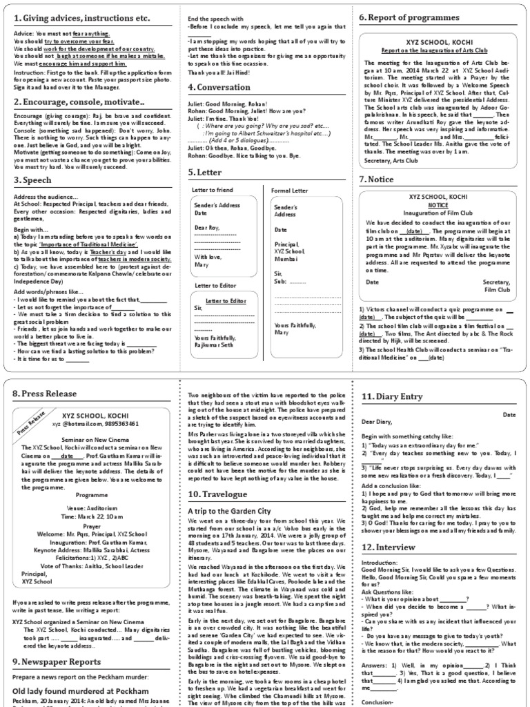 Plus Two English Discourses Guide | PDF