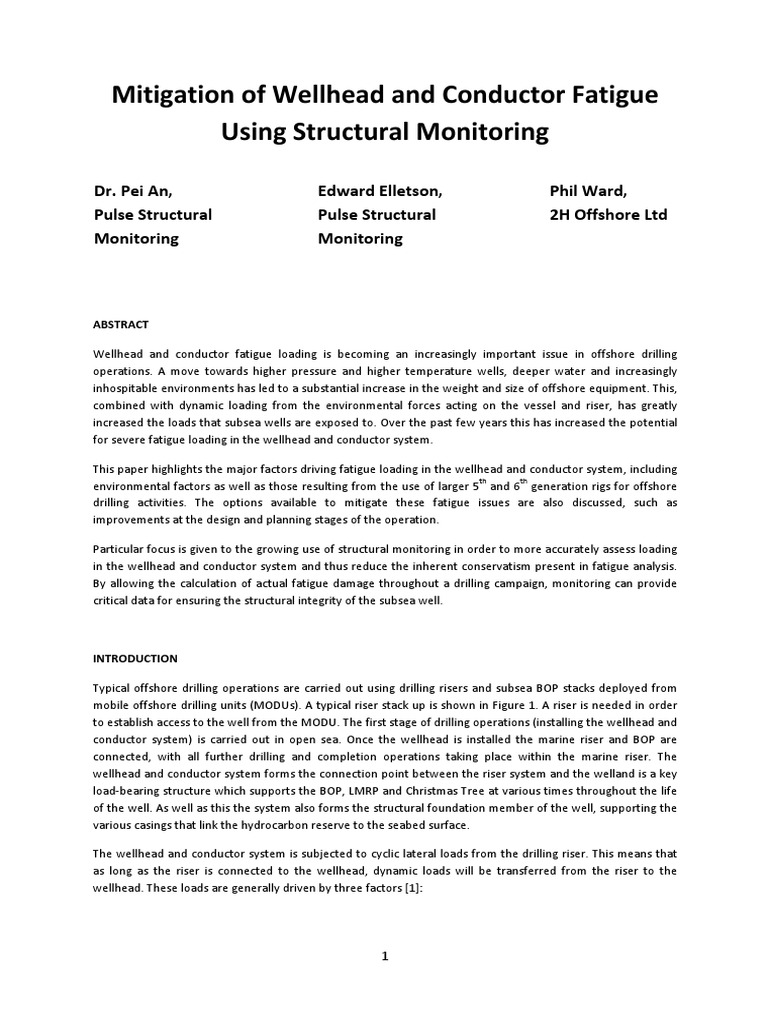 Mitigation of Wellhead and Conductor Fatigue Using Structural ...