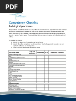 Radiology Skills Competency Checklist | PDF | Medical Ultrasound ...