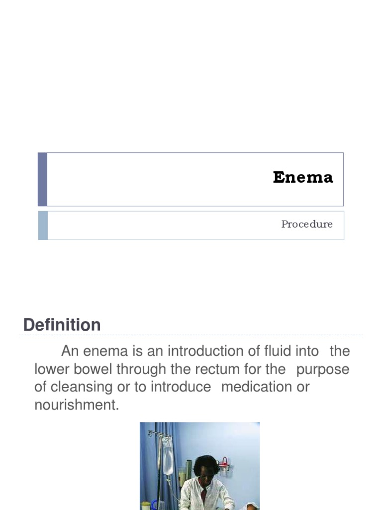 Enema Procedure | PDF