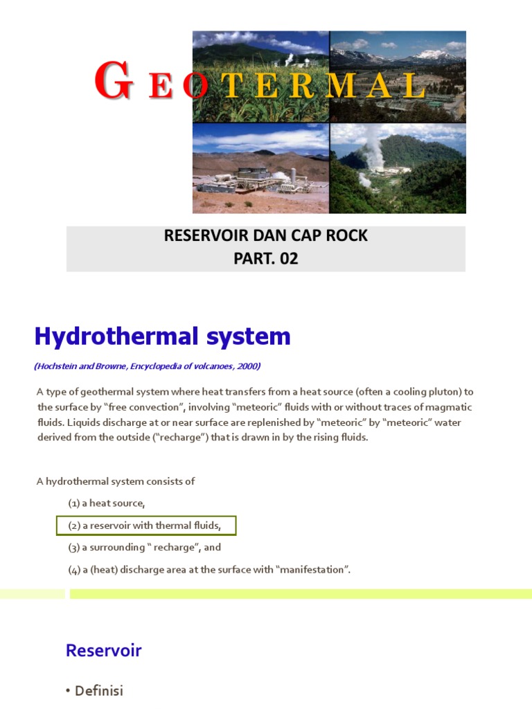 Karakteristik Reservoir Geotermal dan Cap Rock | PDF