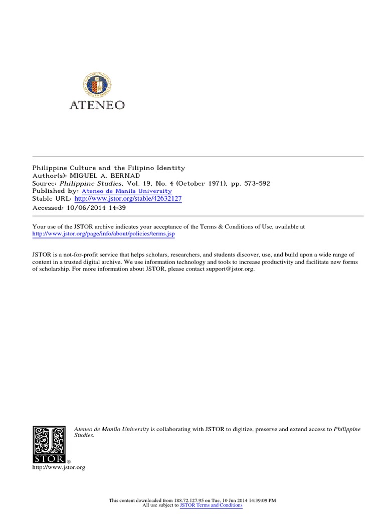 Philippine Culture and The Filipino Identit | PDF | Social Science ...
