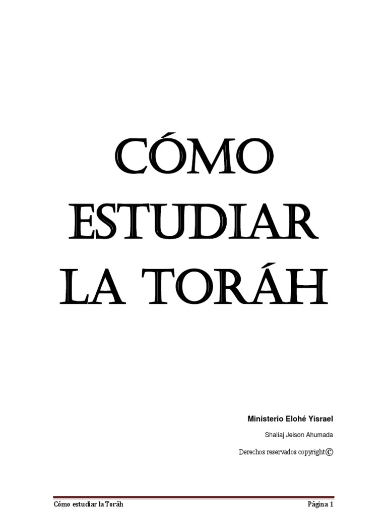 Cómo Estudiar La Toráh | PDF
