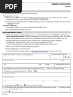 DMV Vision Test Report Form MV-619 | PDF | Driver's License | Nursing
