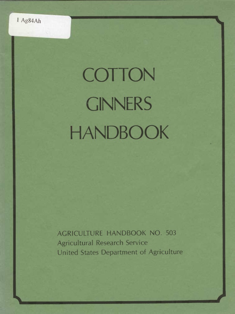 Cotton Ginners Handbook - Usda PDF | PDF