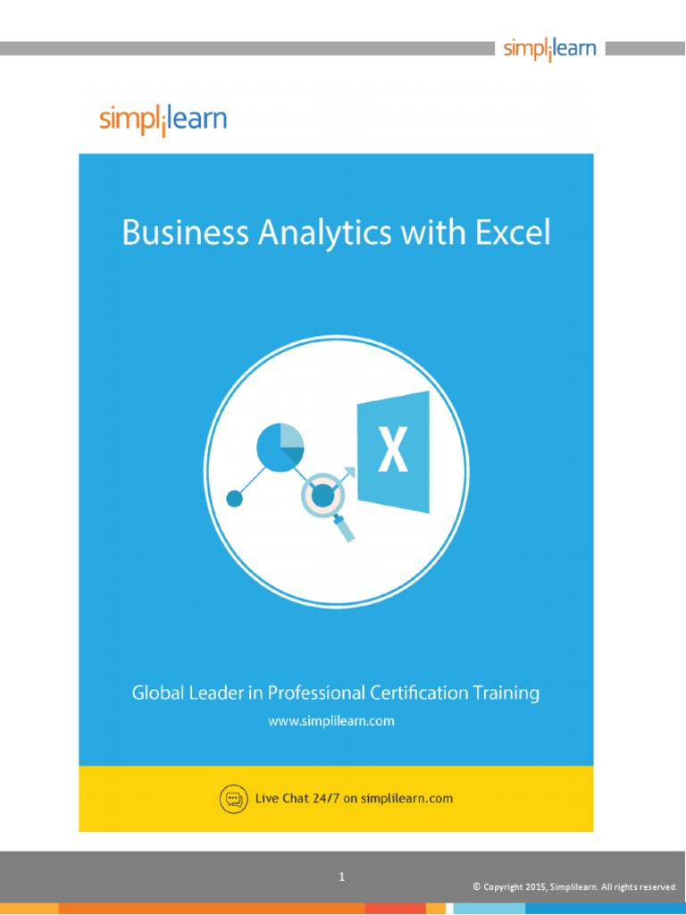 Business Analytics With Excel Ebook PDF | PDF | Career & Growth | Computers