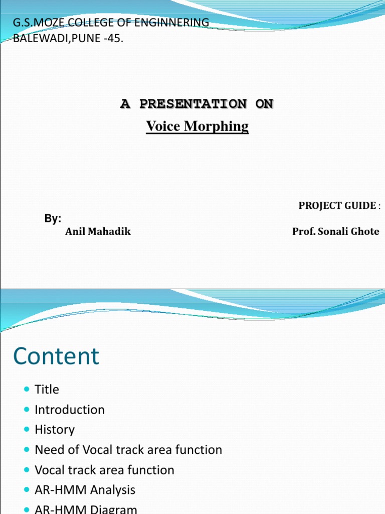 Voice Morphing | PDF