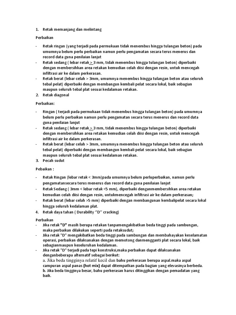 Retak Memanjang Dan Melintang | PDF