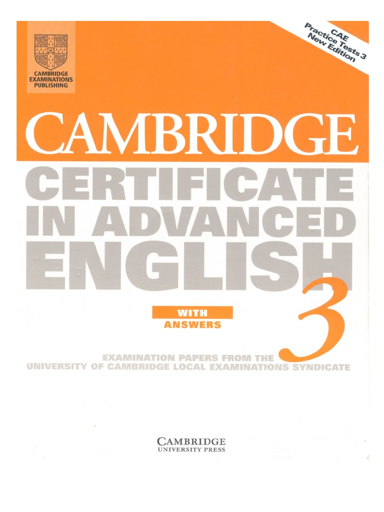 Cambridge Certificate in Advanced English 3 PDF | PDF