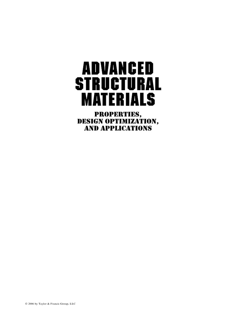 Advanced Structural Materials Soboyejo 2007 CRC Press | PDF