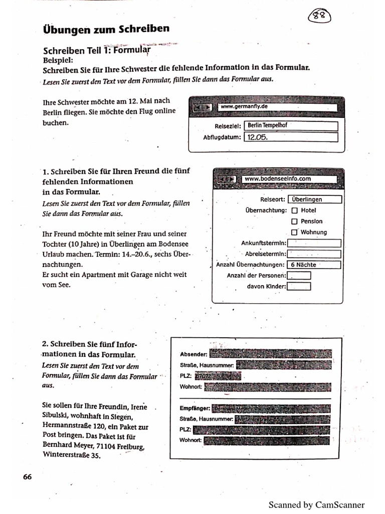 A1 Schreiben Teil 1 | PDF