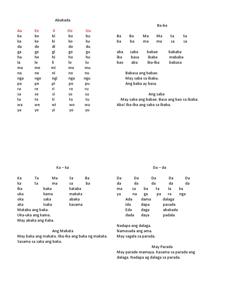 Abakada | PDF