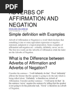 Here Are The Examples of Adverb of Affirmation and Negation | PDF ...