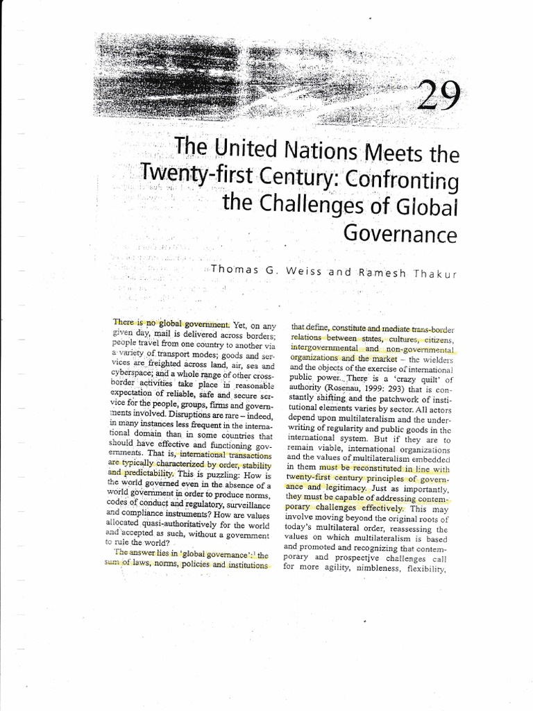UN Meets 21st Century | PDF | Politics