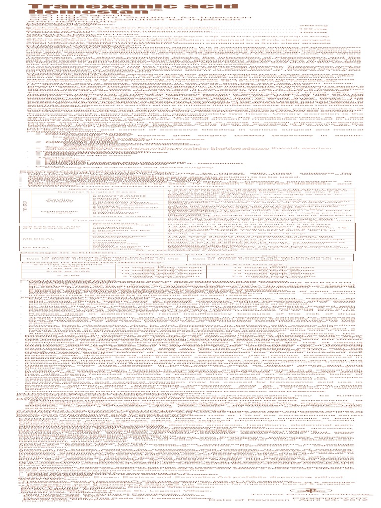 Hemostan Injection Solution | PDF