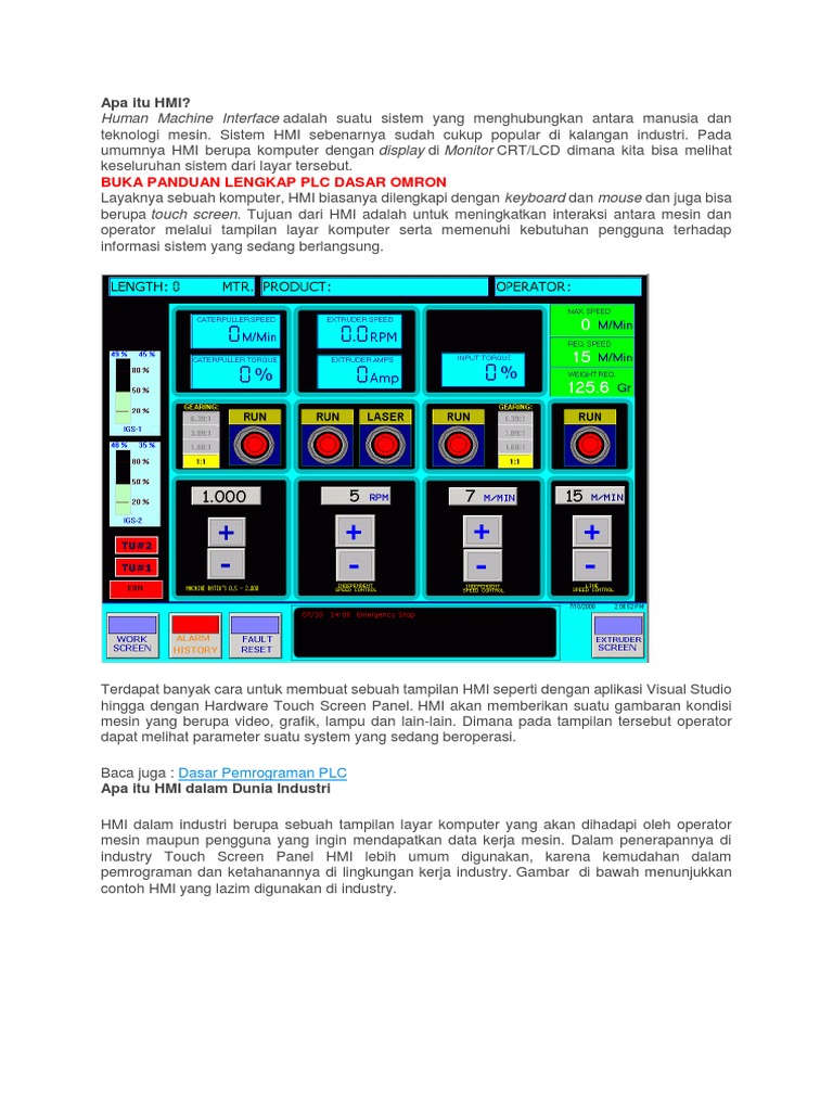 Pengertian dan Fungsi HMI dalam Industri | PDF | Bisnis | Komputer