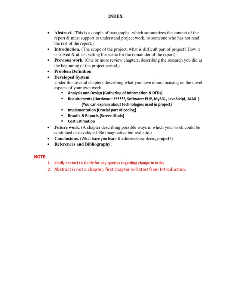 Project Report Structure Guide | PDF | Technology & Engineering