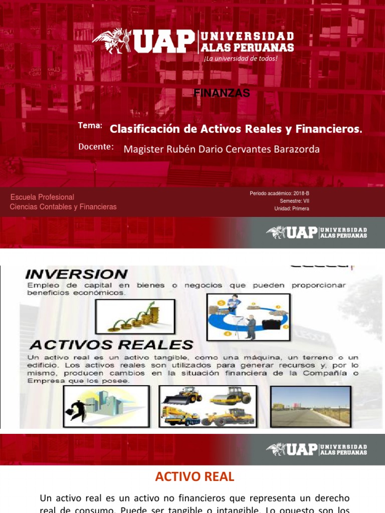 Clasificacion Del Activo Real y Financiero | PDF | Negocios | Derecho