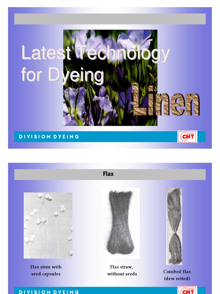 Dyeing of Linen | PDF | Dye | Dyeing