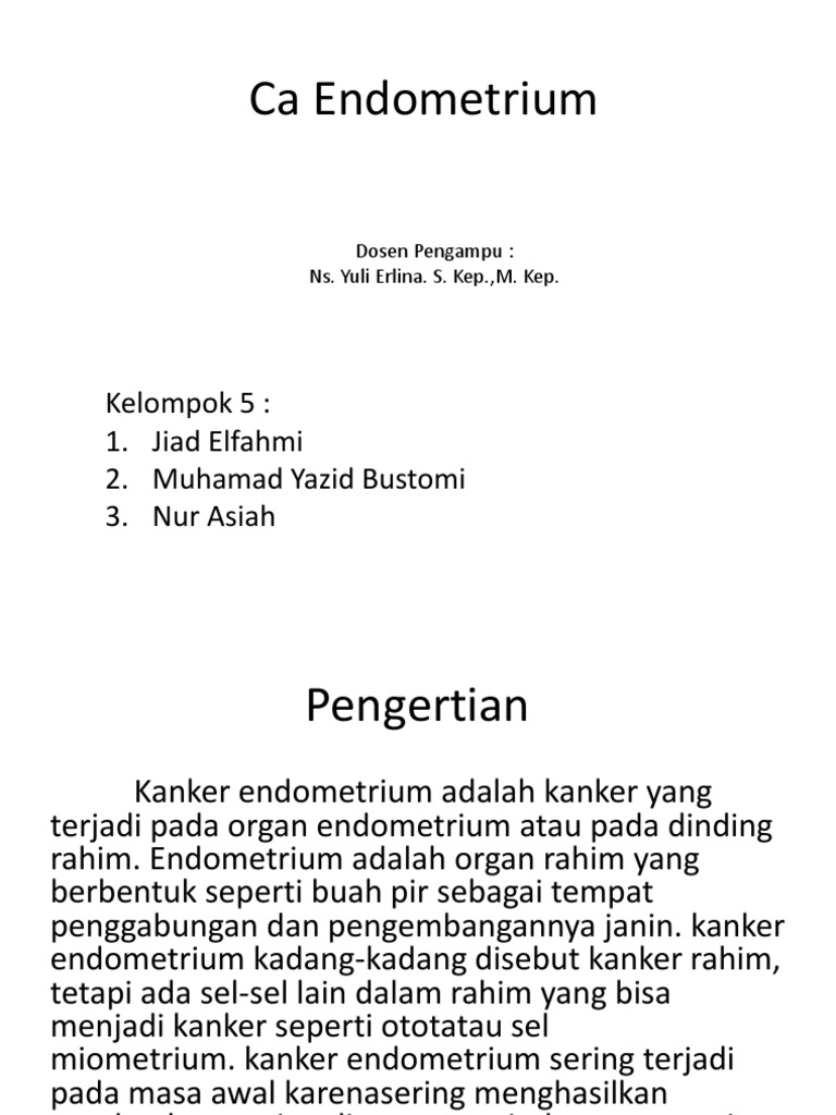 Ca Endometrium | PDF | Sains & Matematika