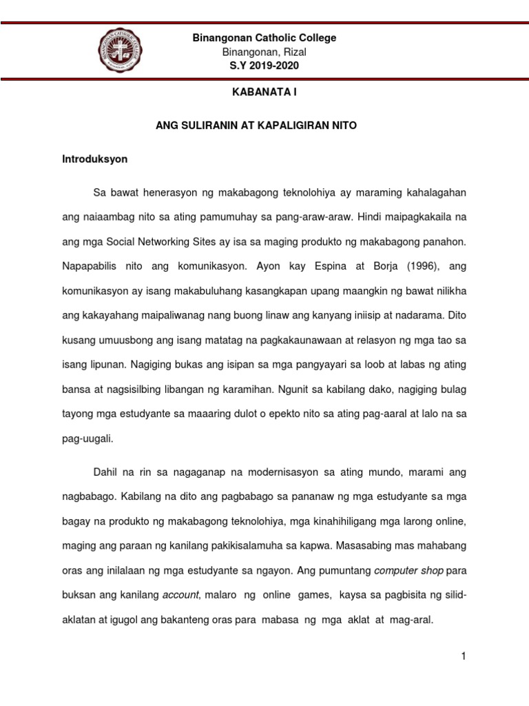 Epekto NG Makabagong Teknolohiya Sa Pag-Uugali NG Mga Mag-Aaral | PDF Epekto NG Makabagong Teknolohiya Sa Pag-Uugali NG Mga Mag-Aaral | PDF